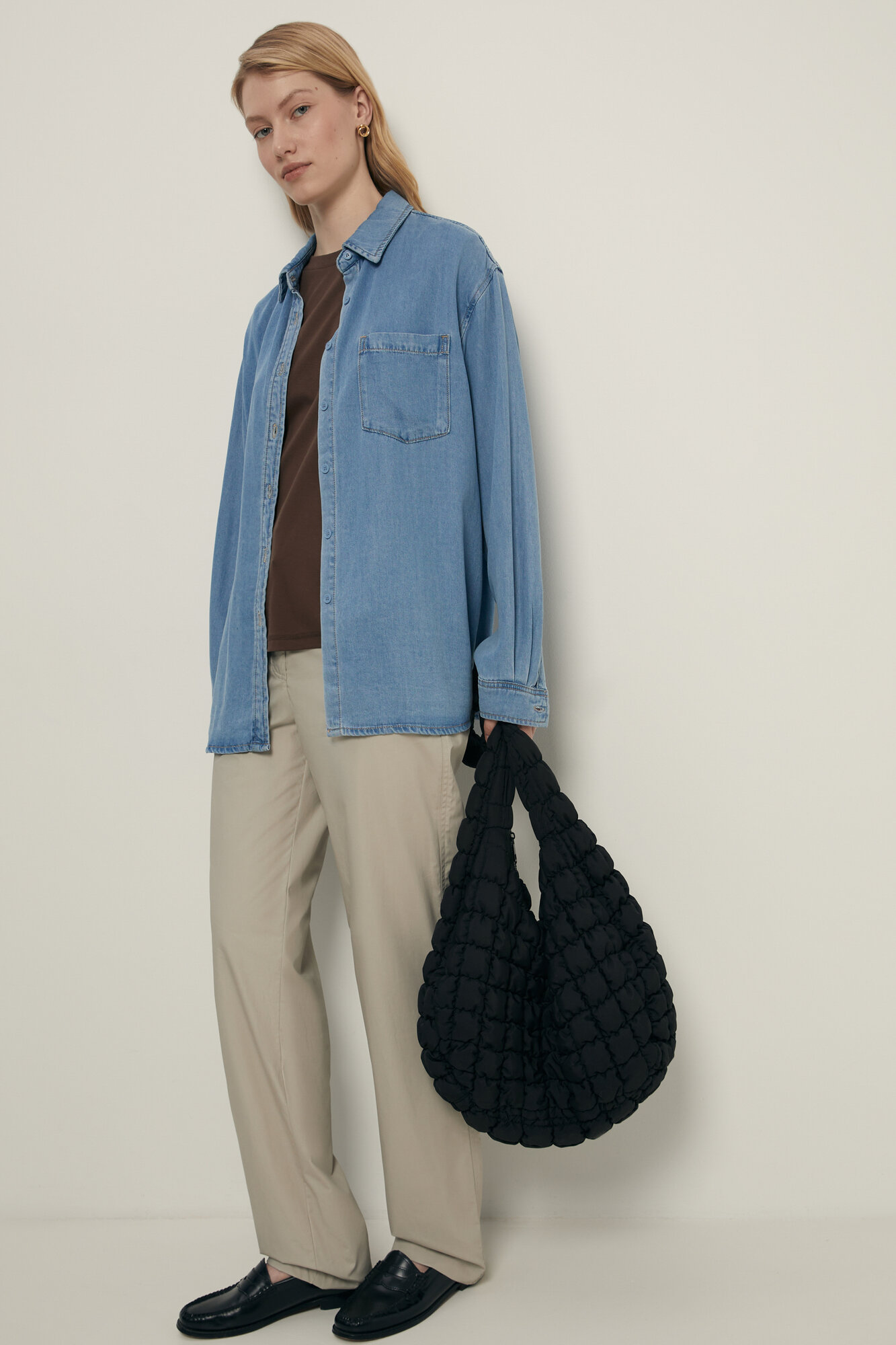 Брюки из хлопка на резинке