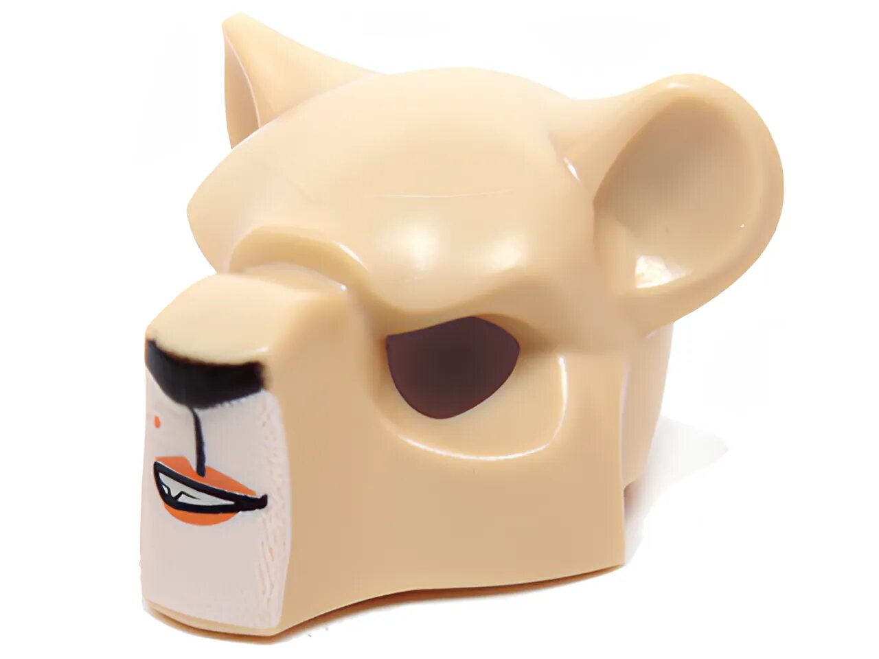 Деталь LEGO Lego Minifigure Headgear Mask Feline with Black Nose, Beauty Mark 15084pb01 U