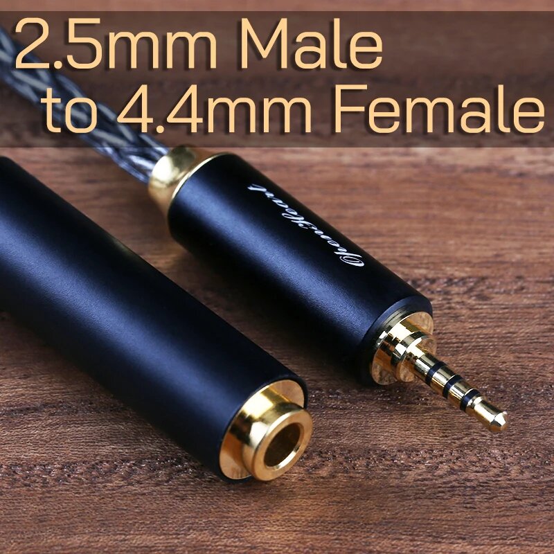 Переходник 2.5 мм Male - 4.4 мм Female, серый