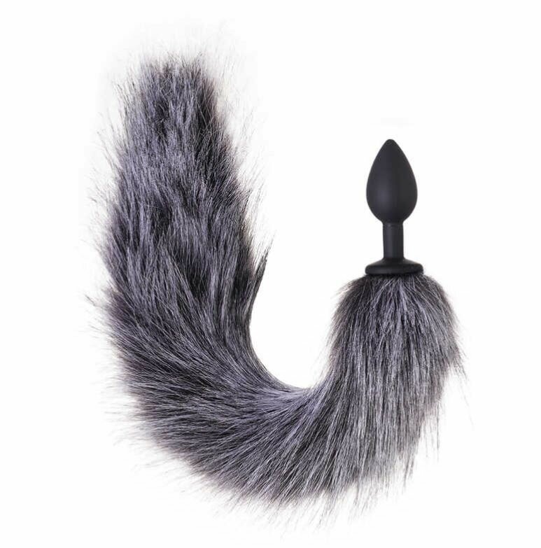 Анальная Пробка Lola Games Emotions "Shaggy", с хвостом, искусственный мех, водонепроницаемая