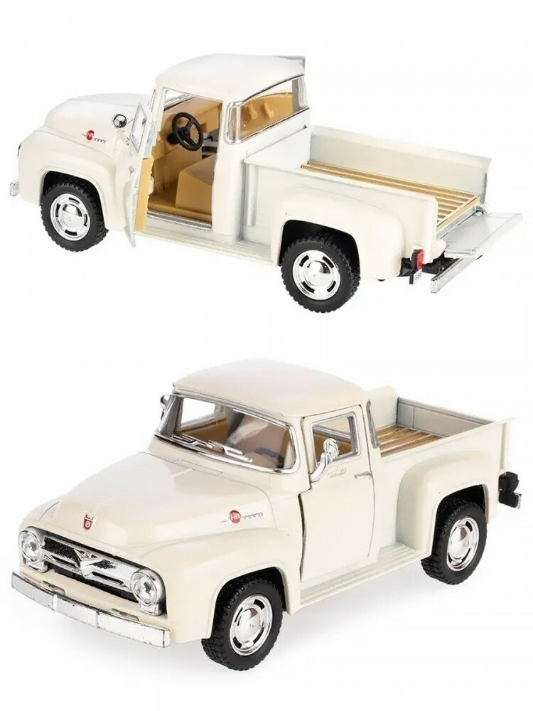 Kinsmart. Модель "Ford F-100 Pickup 1956" кремовая, масштаб 1:38, инерционная
