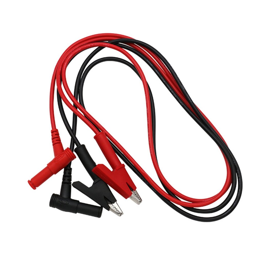 Тестовые провода Мультиметра С Двойными Зажимами типа "Аллигатор", Проволочный Кабель с Изоляторами, Зажимы, Совместимые для Измерения Напряжения И Тока