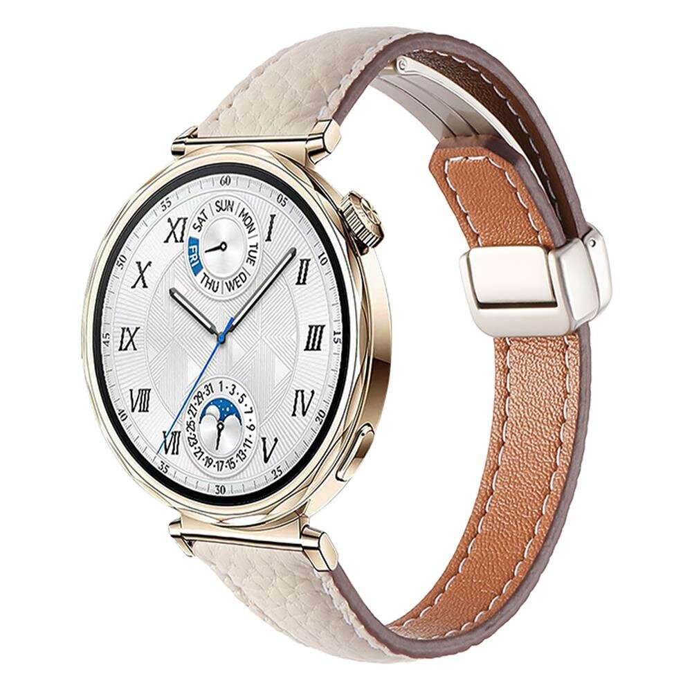 Подходит Для Huawei Watch GT4 GT5 41MM, Женский кожаный ремешок для часов с тонкой талией и магнитной пряжкой