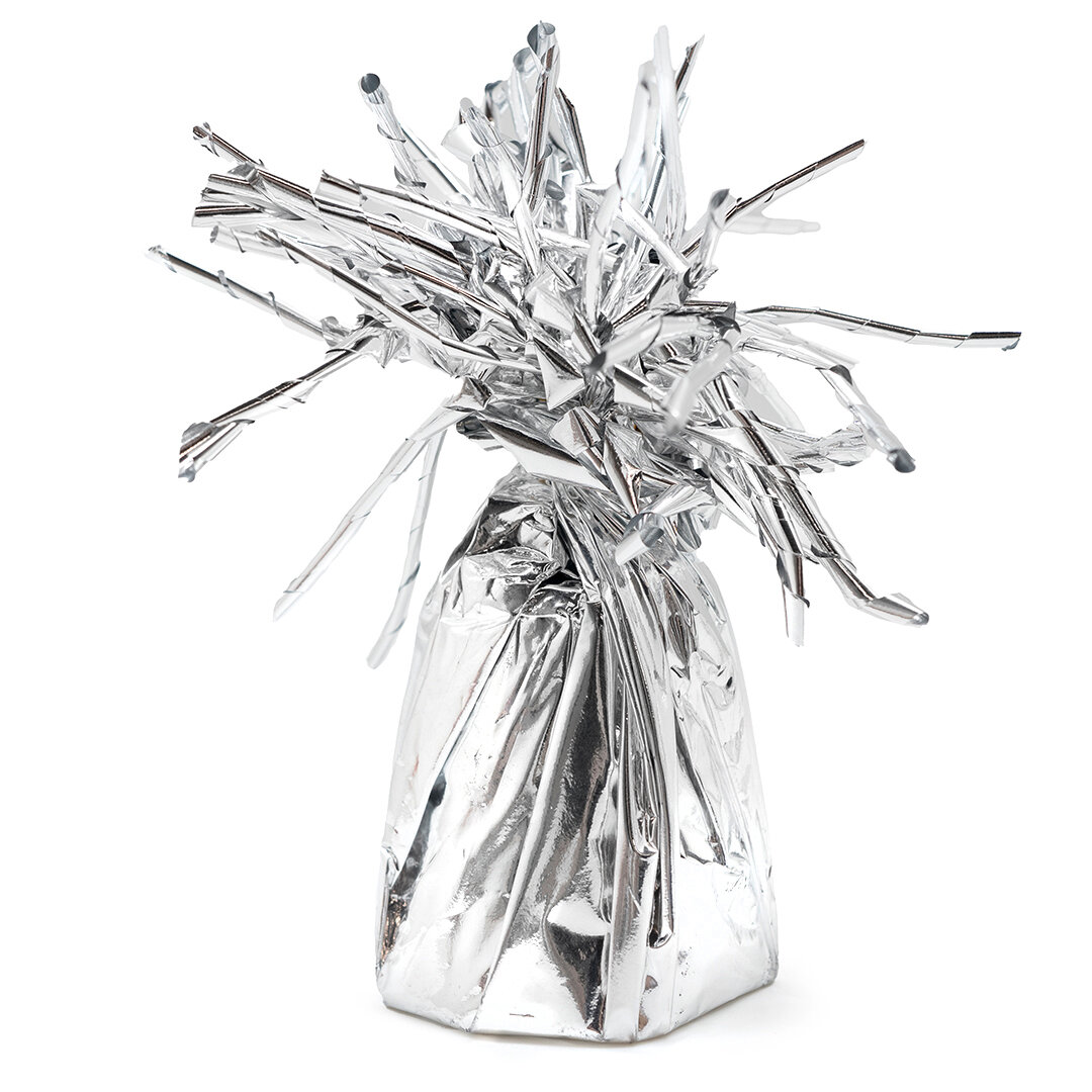 Грузик для воздушных шаров Дон Баллон Конус, цвет серебро Металлик, 10х19х15 см 12 шт