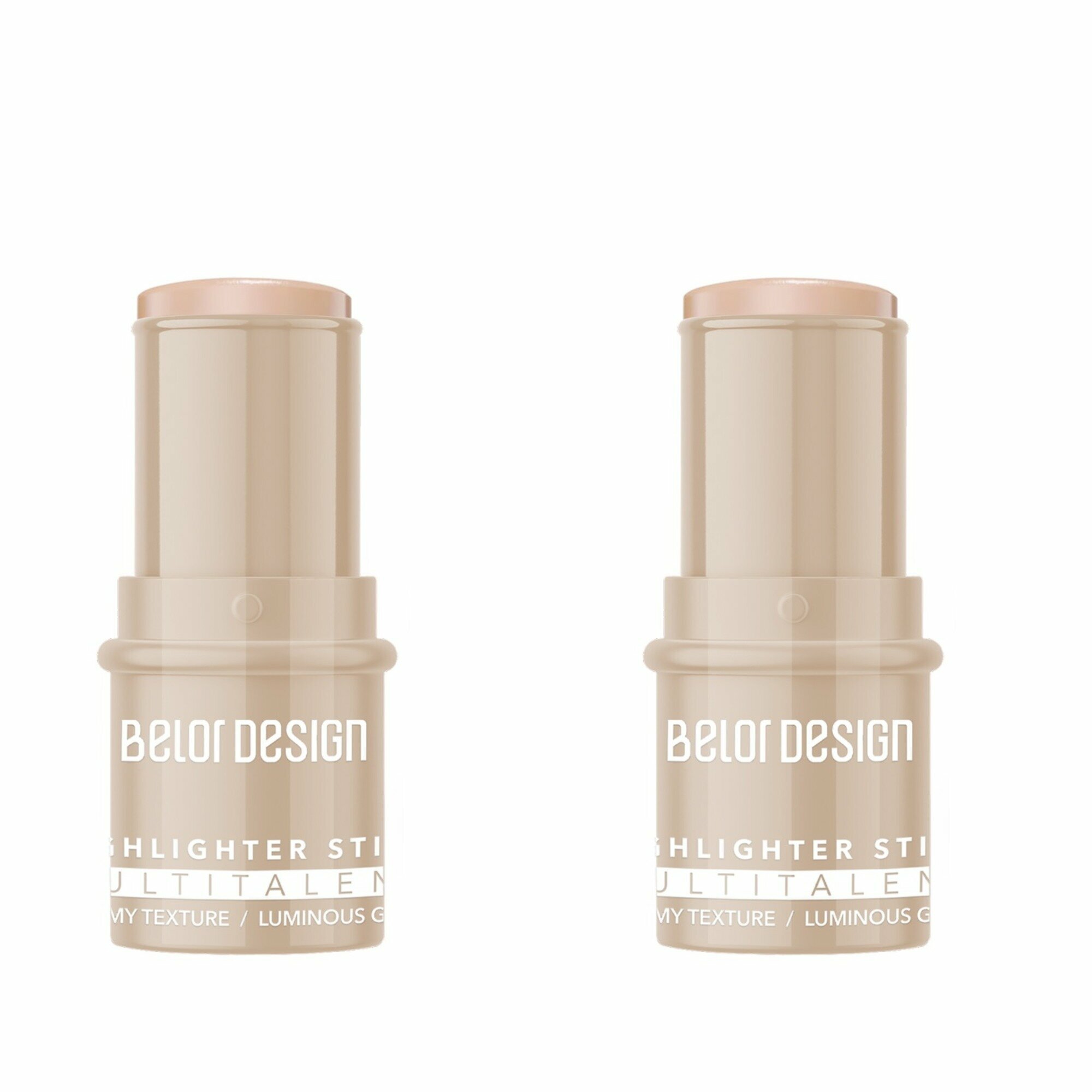 Стик-хайлайтер BelorDesign, Multitalent, эффект здоровой упругой кожи, тон 1 Бежевый, 10 г, 2 шт