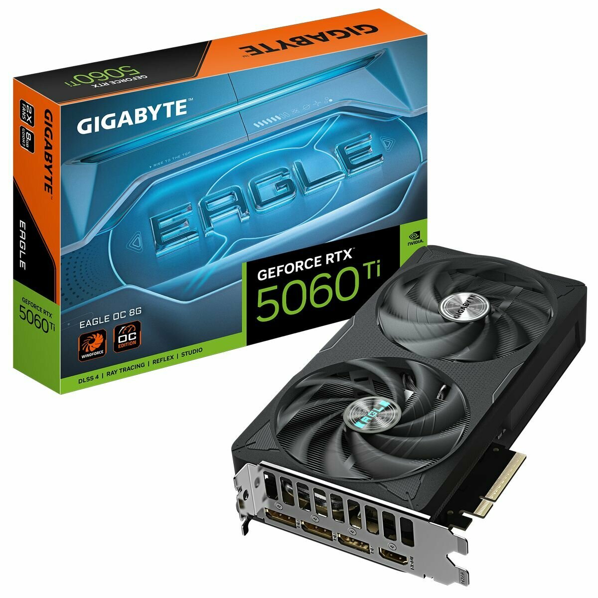 Видеокарта Gigabyte RTX5060Ti EAGLE OC 8GB GDDR7 128bit 3xDP HDMI 2FAN RTL