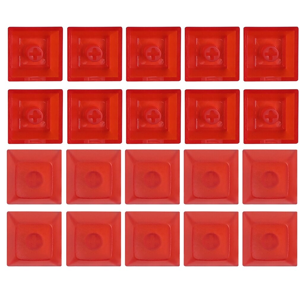 Комплект клавиатуры и мыши, DSA высота 1U клавиши - прозрачный красный, 20 штук