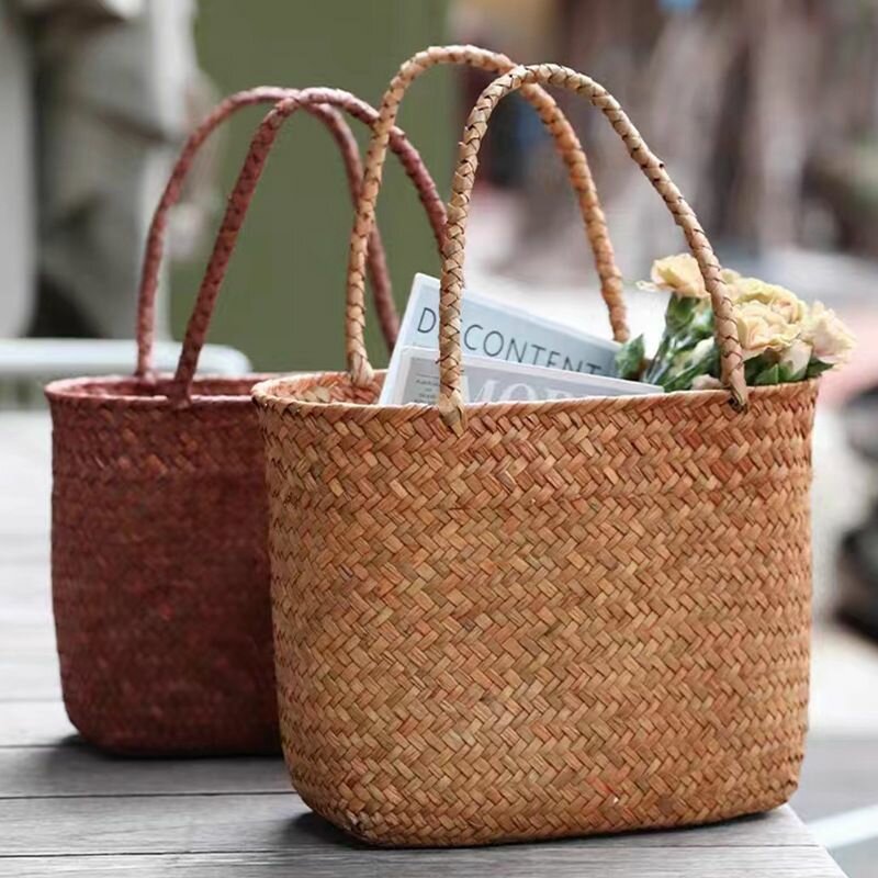 Цветочная корзина, Плетение корзины 26 см х 13 см х 17 см, 1 шт