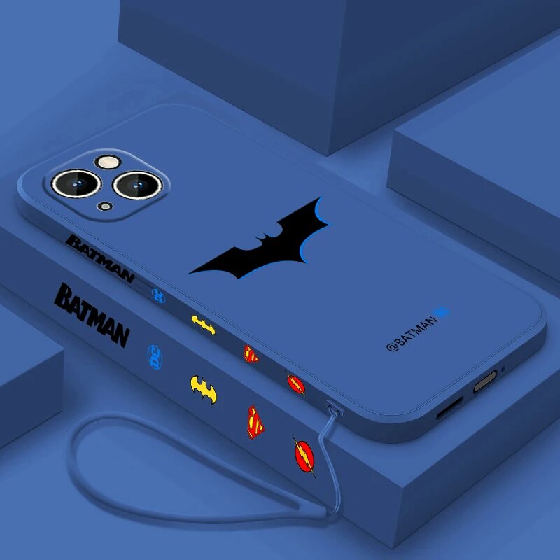 Чехол с логотипом Бэтмена для Apple iPhone 15 14 13 12 11 XS XR X 8 7 Pro Max Plus
