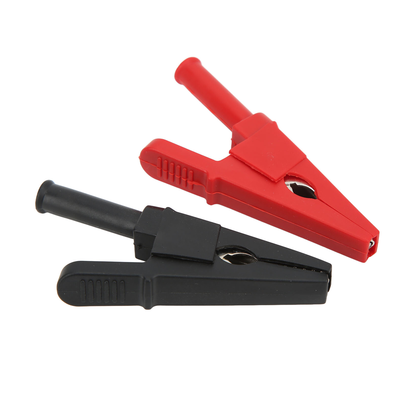 10 шт. электрических испытательных зажимов, латунных, красного и черного цвета, отверстие 4 мм/0,2 дюйма, медный испытательный зажим открытого типа для проверки мощности