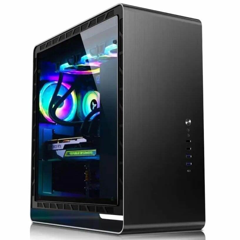 Компьютерный корпус Jonsbo UMX6SW (UMX6SW BLACK) черный - Midi Tower, E-ATX, USB 3.2 Gen 1 Type-A