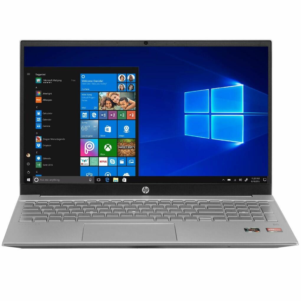 15,6" Ноутбук HP Pavilion 15-EH1010UR (4S523EA) серебристый - 1920x1080, IPS, AMD Ryzen 3 5300U, ядра: 4 x 2,6 ГГц, 8 ГБ, SSD 512 ГБ, AMD Radeon Graphics, Windows 10 Home