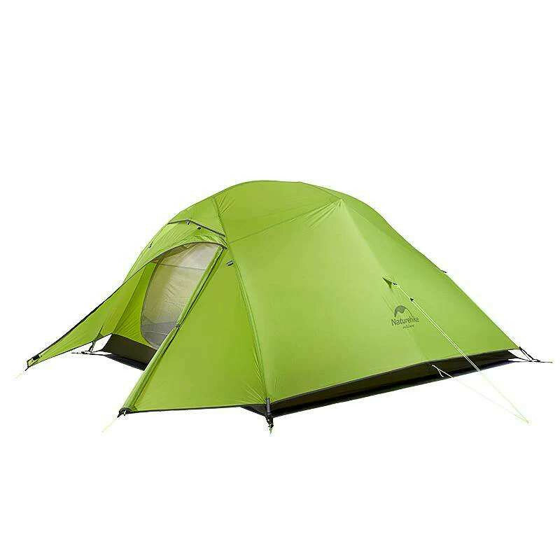 Палатка Naturehike Cloud Up NH18T030-T 20D трехместная с ковриком светло-зеленый, 6927595730591