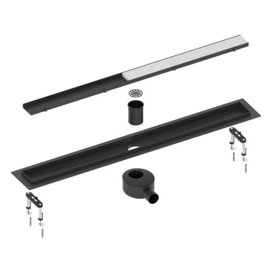 Душевой лоток Timo (двухсторонняя решетка) Drain System DS230209/03, черный