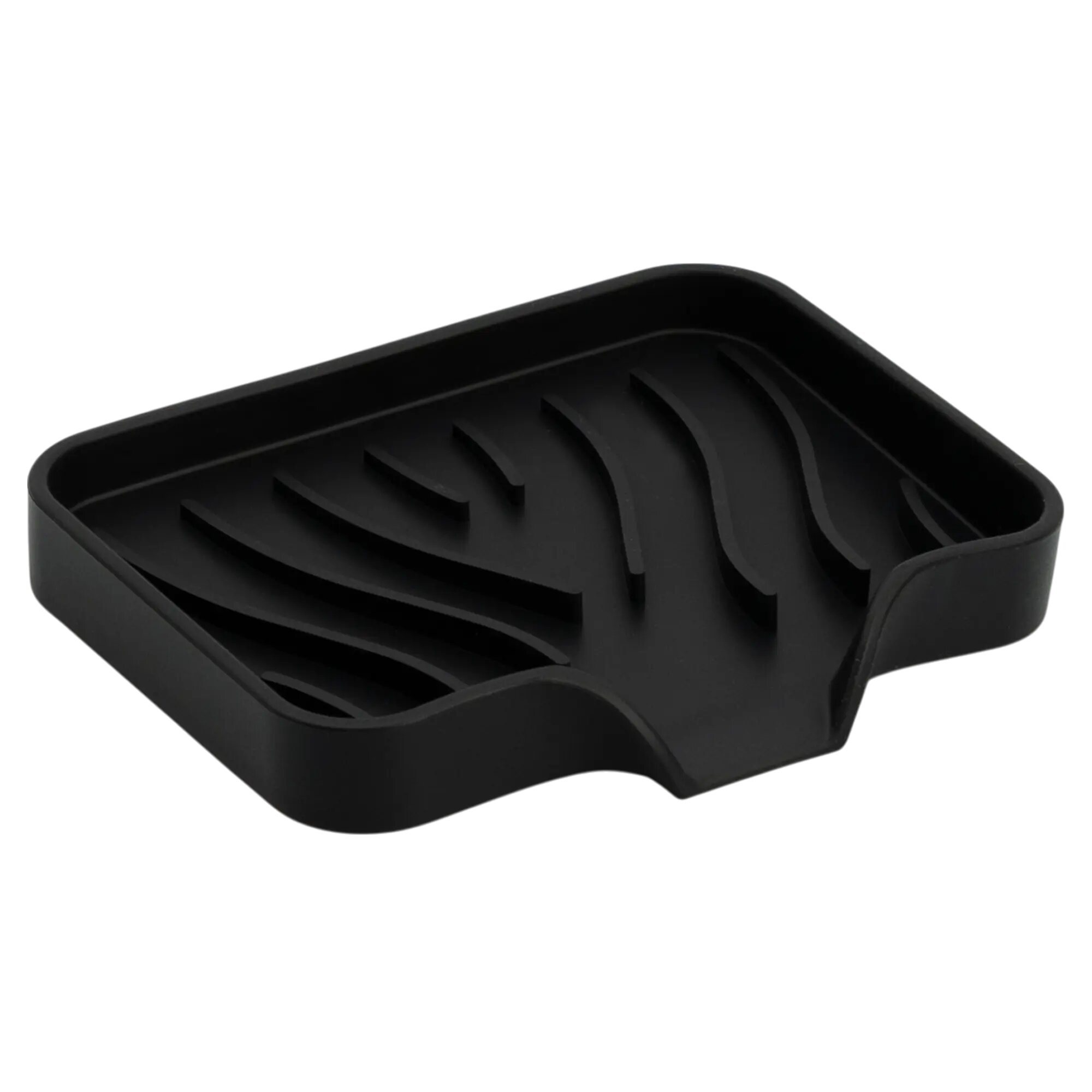 Vidage Ангрен силиконовая мыльница черного цвета для ванной с антискользящим основанием