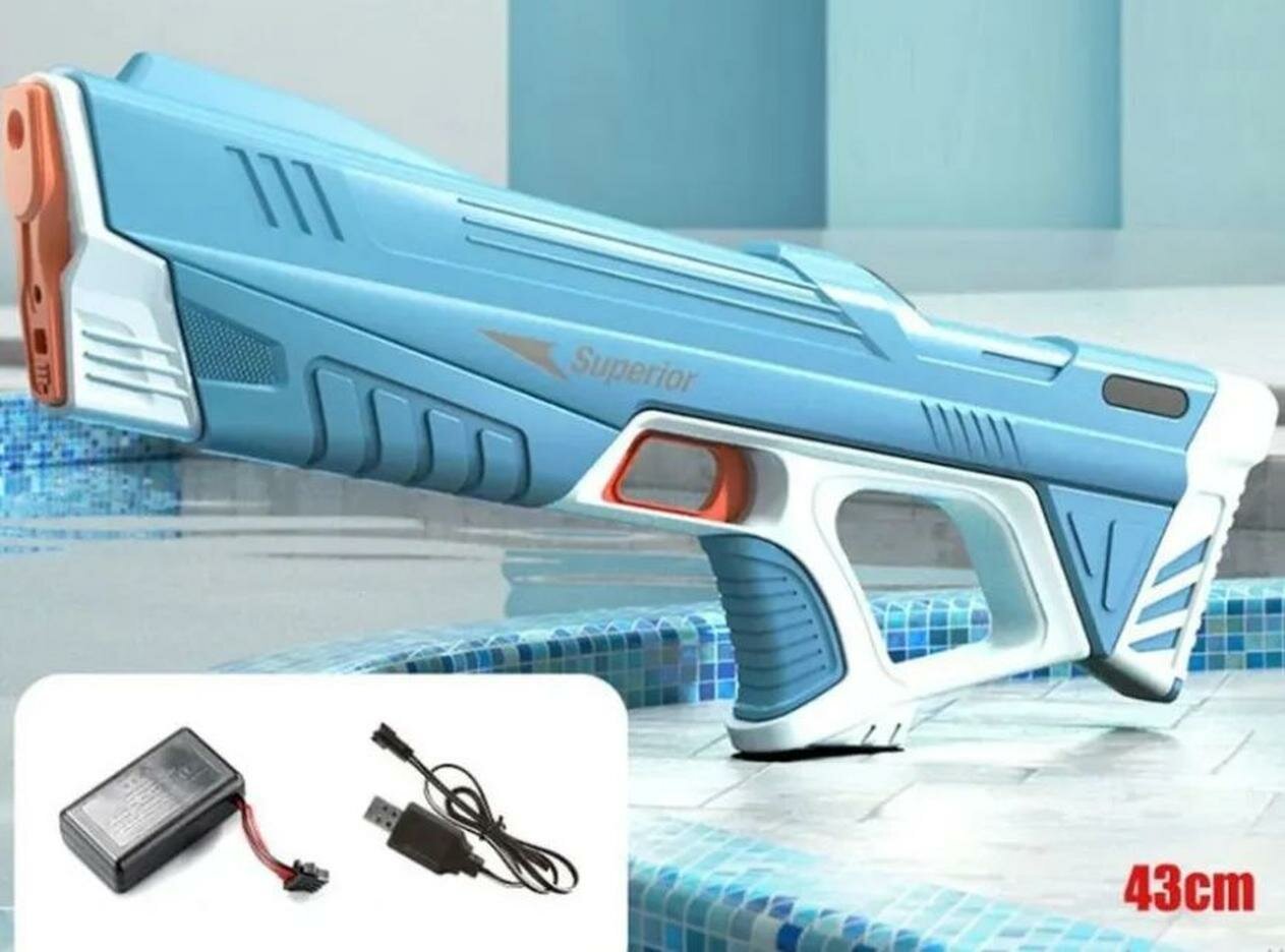 Автоматический водяной пистолет MILENI большой емкости, голубой