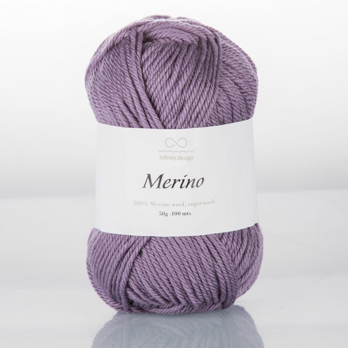 Пряжа для вязания Infinity Design Merino (5042 Dusty Purpel Melert) 1 моток 50 г/100 м