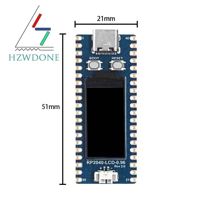 Плата разработки Waveshare RP2040 с ЖК-дисплеем 0,96 дюйма, совместима с большинством модулей Raspberry Pi Pico