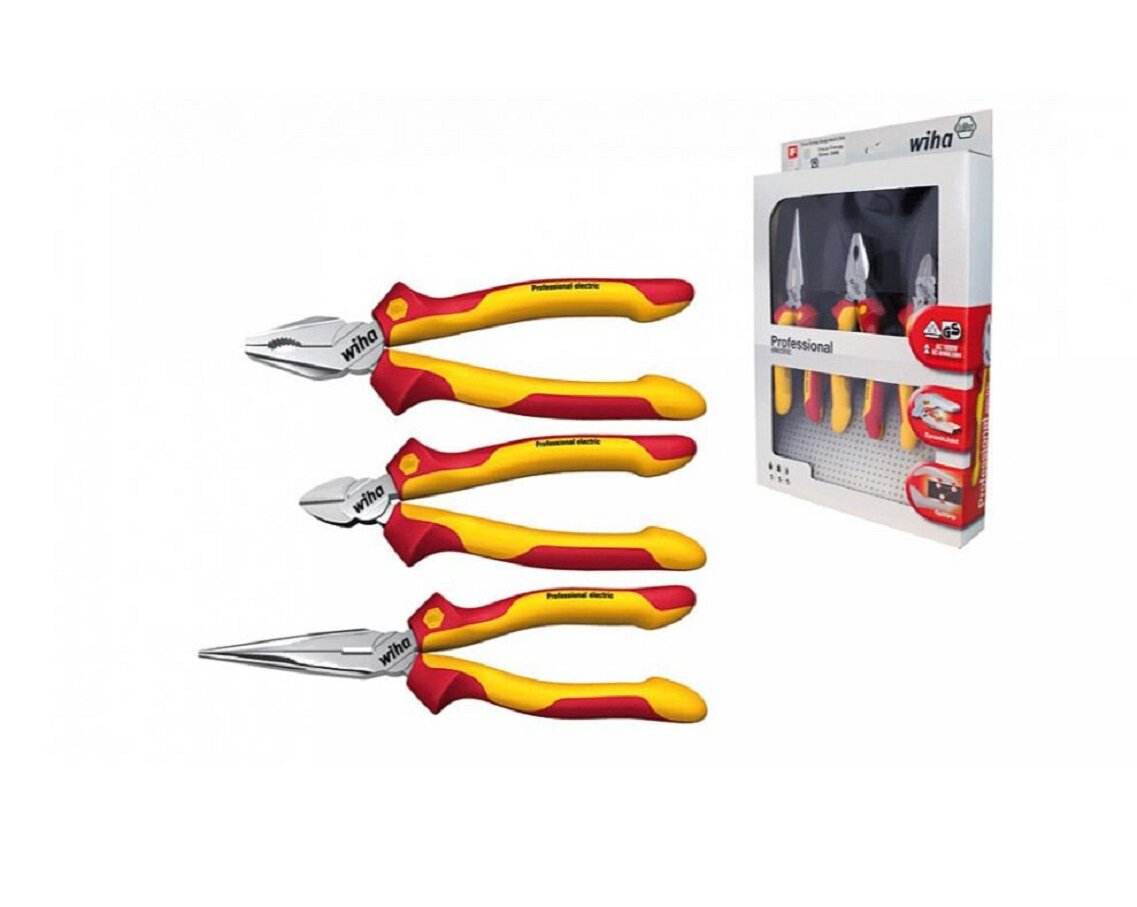 Набор шарнирно-губцевых инструментов Wiha Professional electric 3 предмета