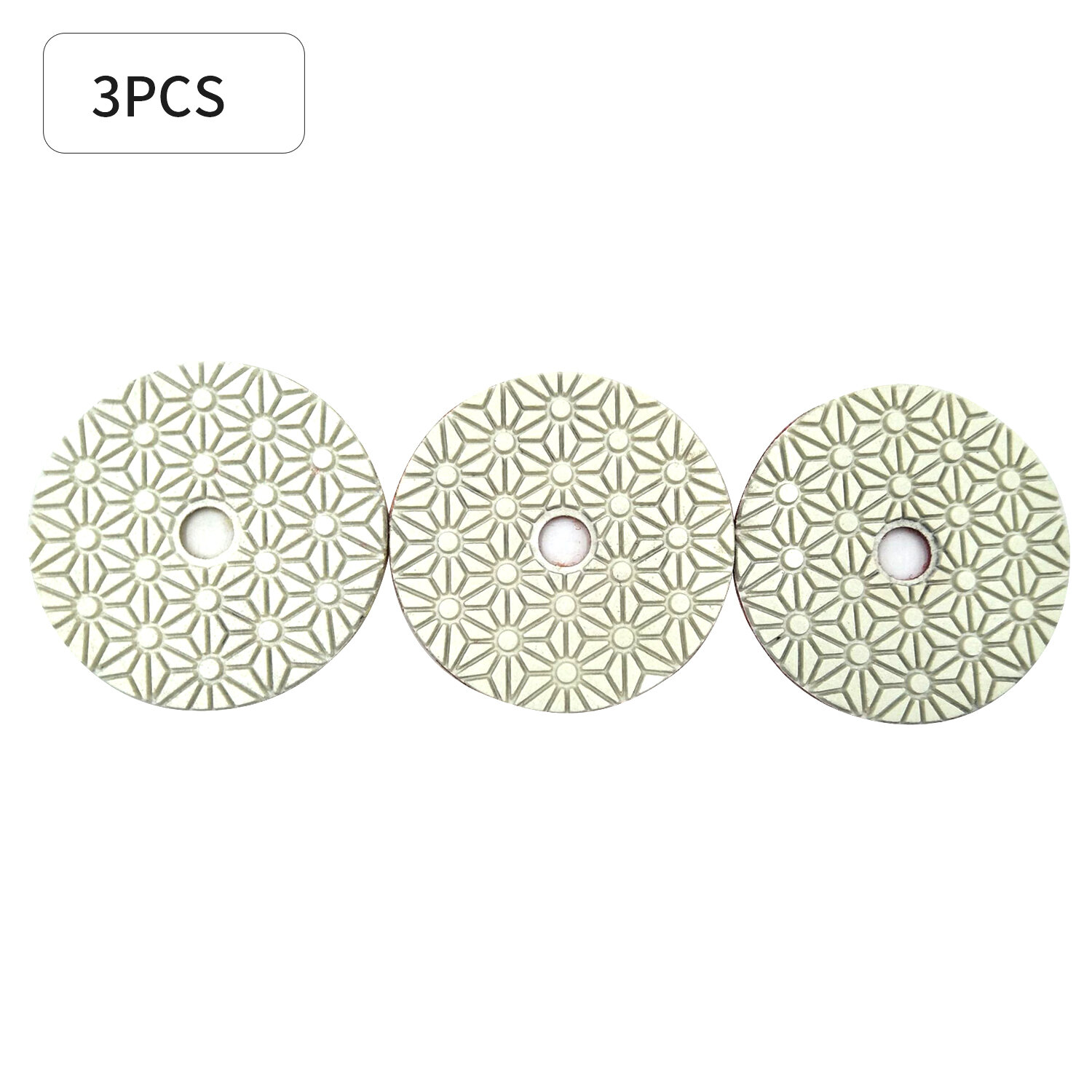 3 шт./компл, 4 дюйма, 100 мм, сухие/влажные, 3-ступенчатые полировальные подушечки, инструмент для полировки гранита, шлифовка мрамора и бетона (цвет отправляется случайным образом)