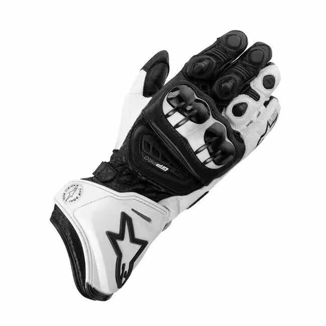 Длинные кожаные перчатки для мотоциклистов, гоночная защитная экипировка