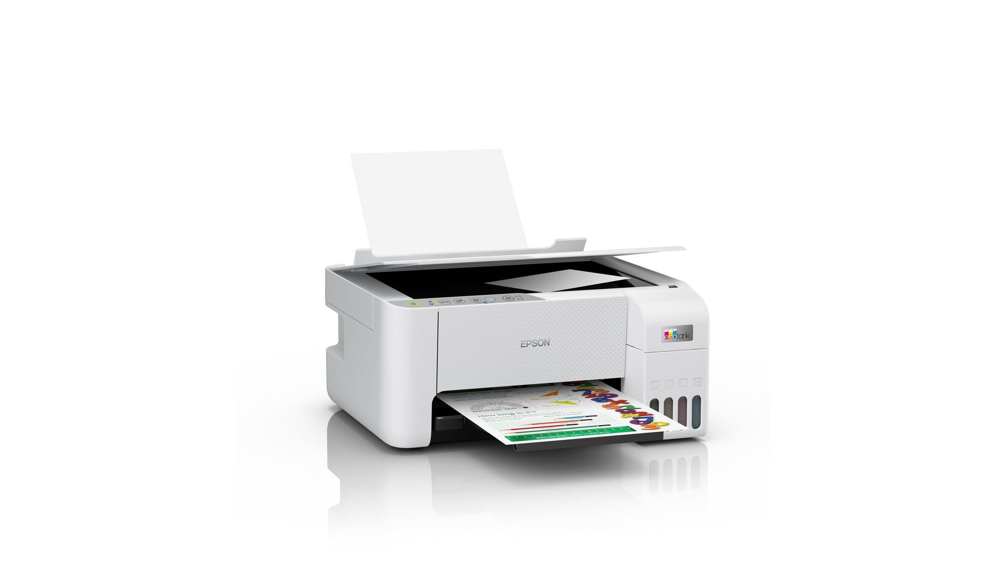 МФУ струйный Epson L3256, принтер/сканер/копир (A4, 5760x1440dpi, ч/б 33стр/мин, цвет 15стр/мин, WiFi, USB, белый)