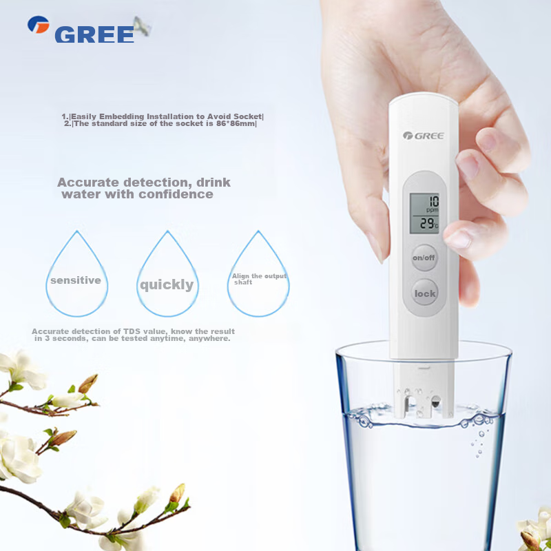 Gree Water Quality TDS Testing Pen, Water Temperature Detector, Tap Water, Drinking Water, RO Reverse Osmosis Membrane Water Purifier Test Pen, Water Purifier Detector