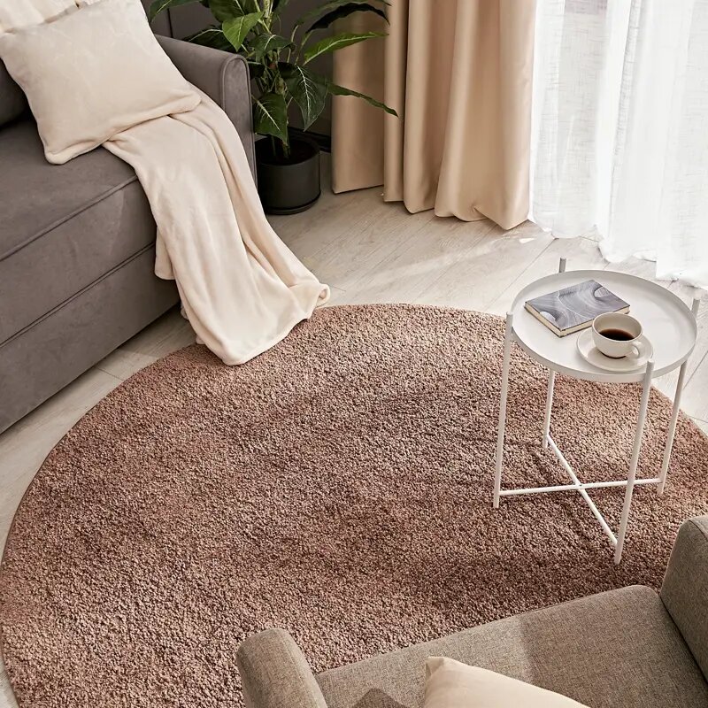 Ковер Kreaforta Shaggy Bosfor круг ø120 см полипропилен цвет коричневый