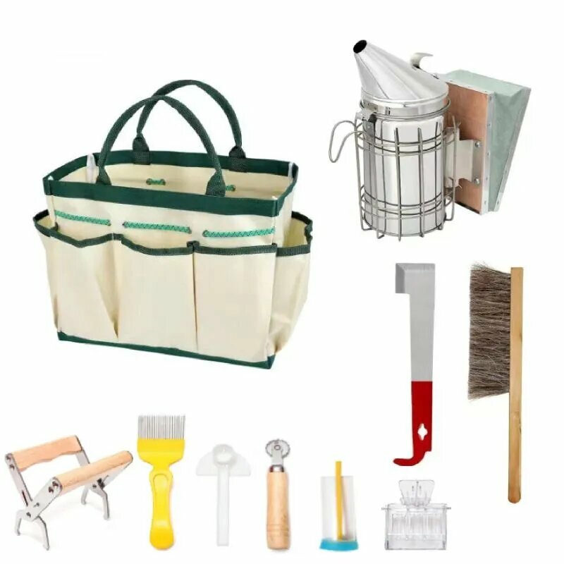 Дымарь для пчеловодства, набор инструментов в сумке, нержавеющая сталь