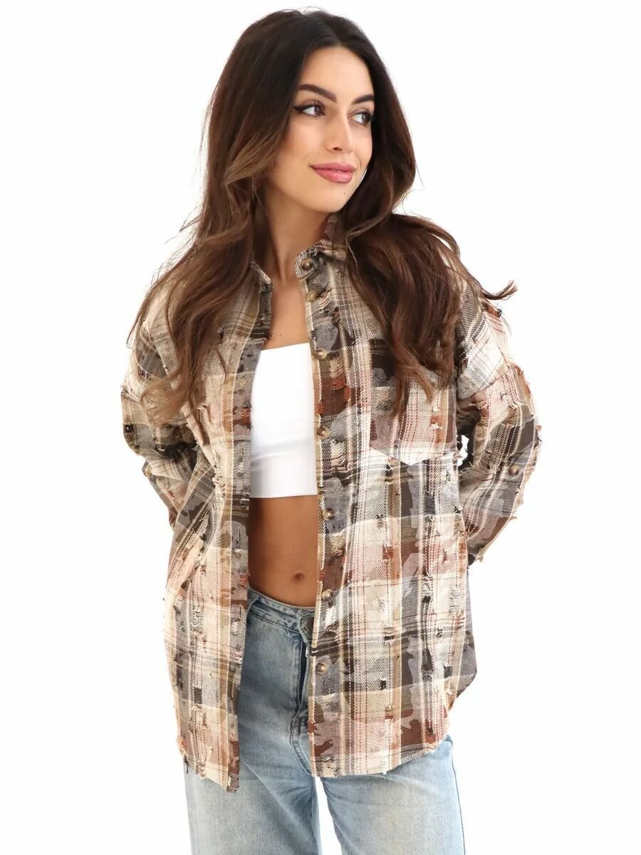 Рубашка Рубашка в клетку оверсайз