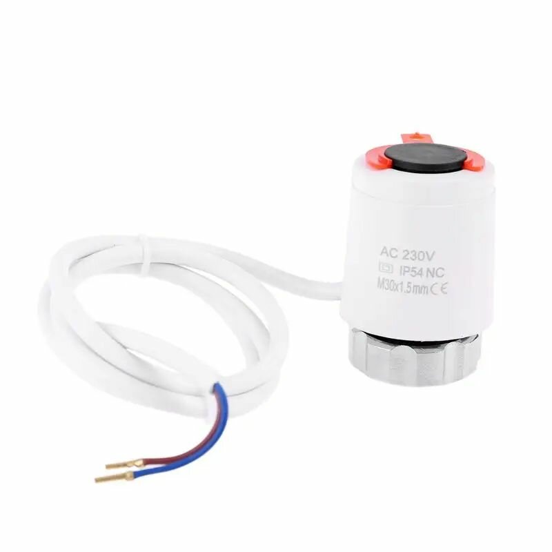 Нормально-закрытый электрический радиаторный термостат с тепловым приводом для коллектора напольного отопления 230В (Д)