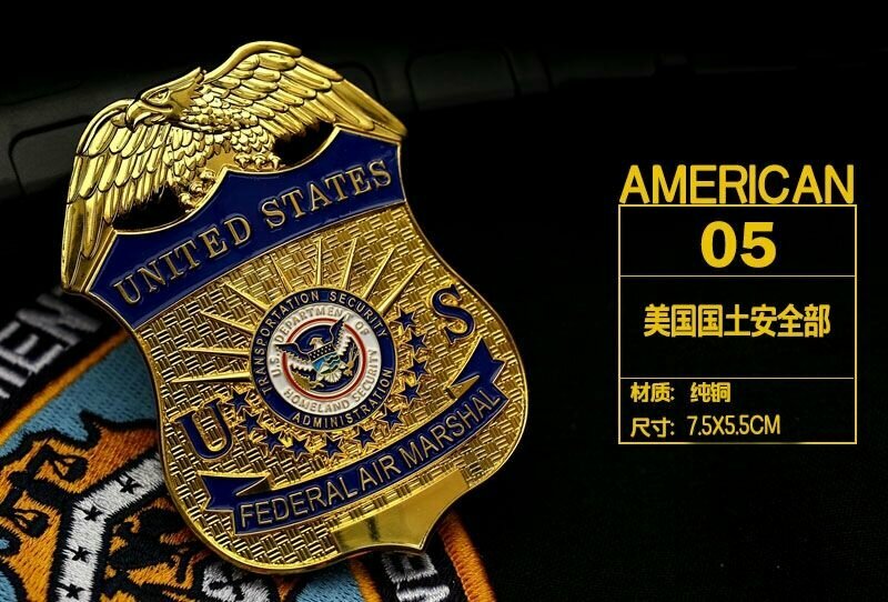 США Бюст Значок Hat Badge Бронзовый знак