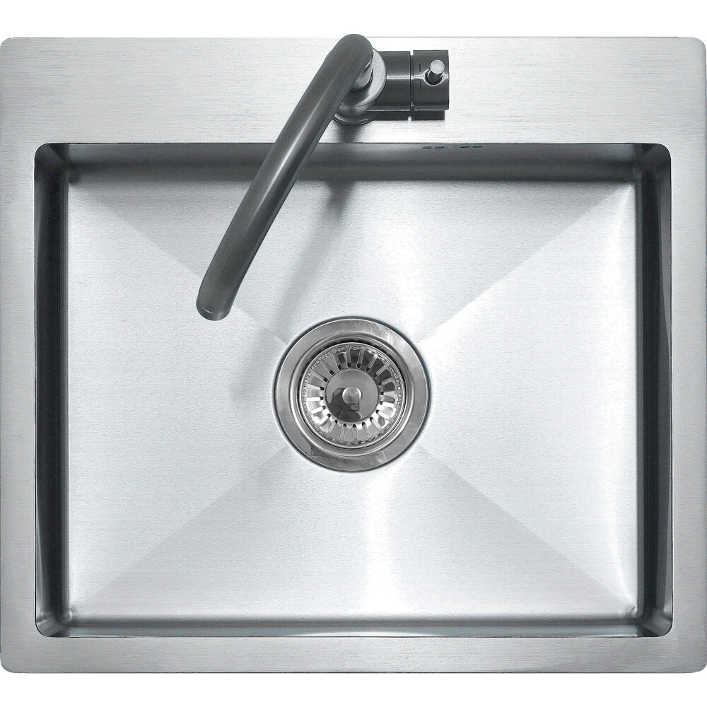 Мойка кухонная врезная 50х45 см MELANA Profline (MLN-R5045H) прямоугольная