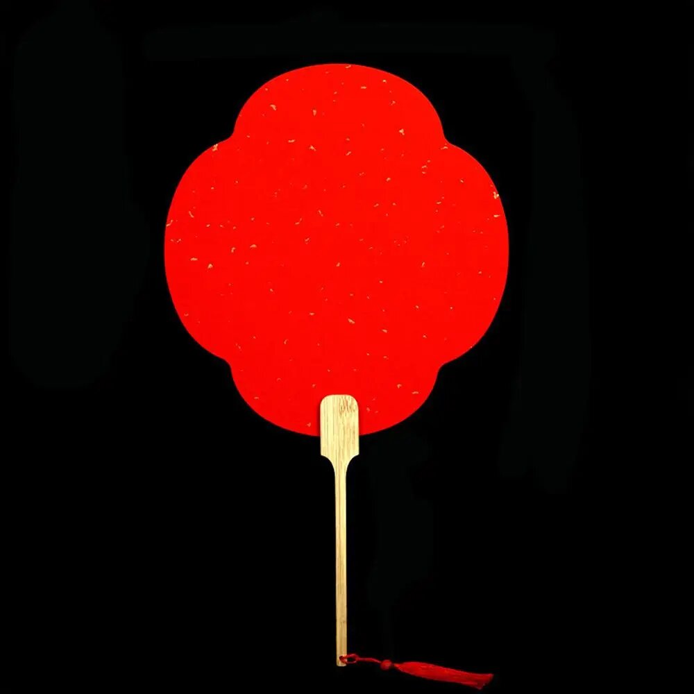 Классический ручной веер из бумаги Xuan Красный, 40