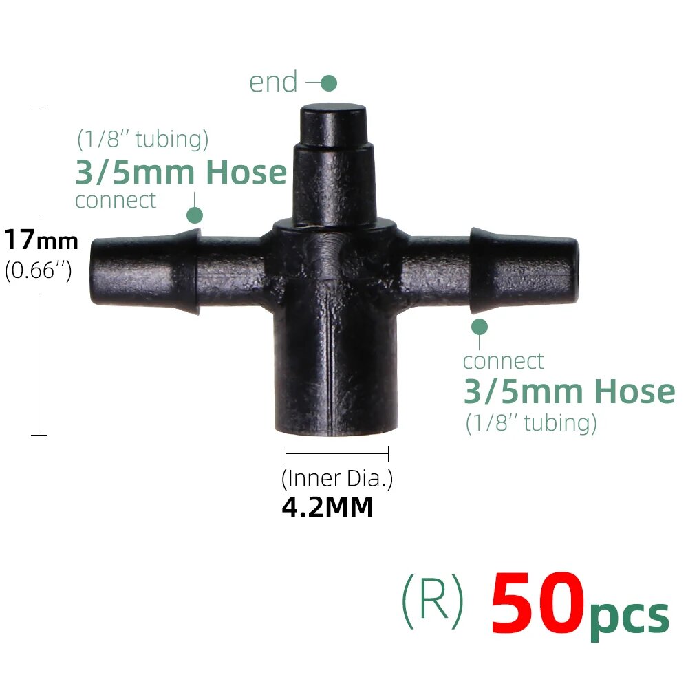 Разветвитель для капельного полива 3/5mm, R, 50 шт.