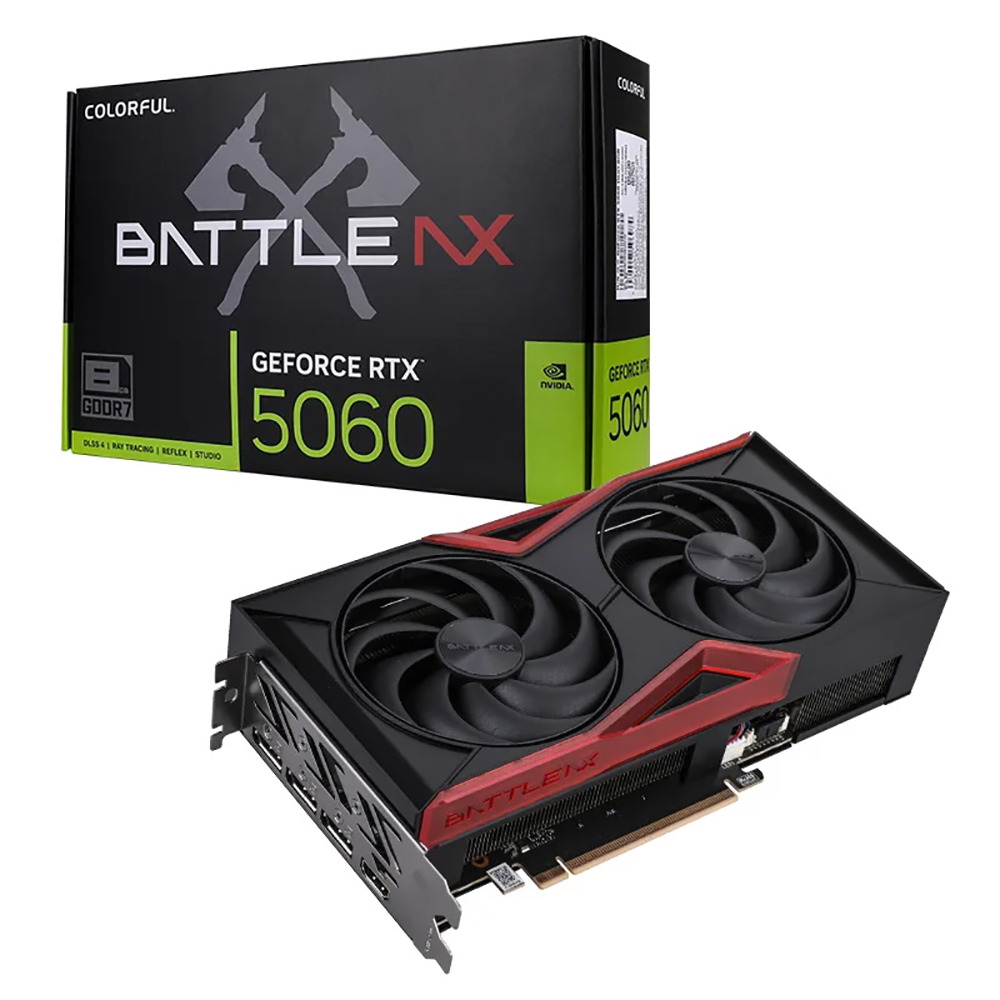 Видеокарты Colorful GeForce RTX 5060 NB DUO 8GB GDDR7 128 бит