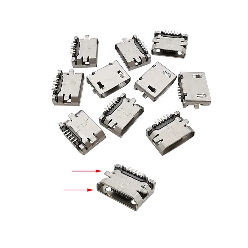 50шт Micro USB Female Connector Style 3