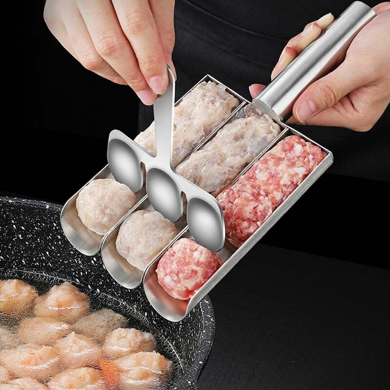 Форма для фрикаделек и тефтелей, нержавеющая сталь, серебристая