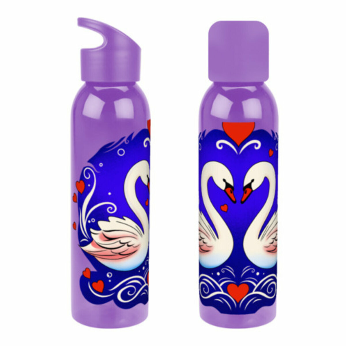 Бутылка для воды «Лебеди» (фиолетовый)
