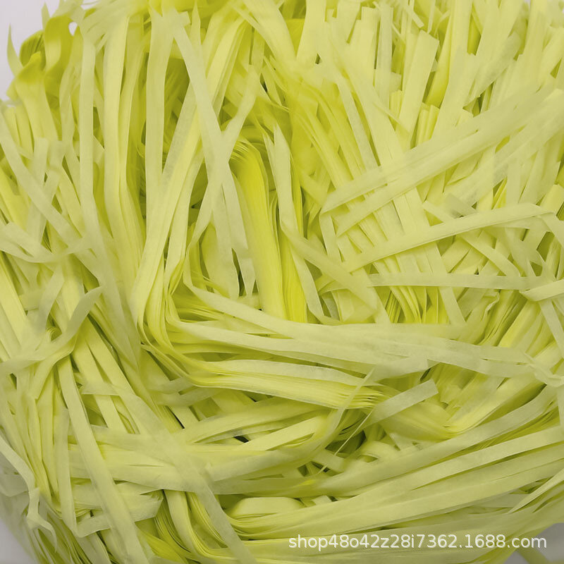 Подарочная упаковка, 100г, рафия, папирус, желто-зеленая