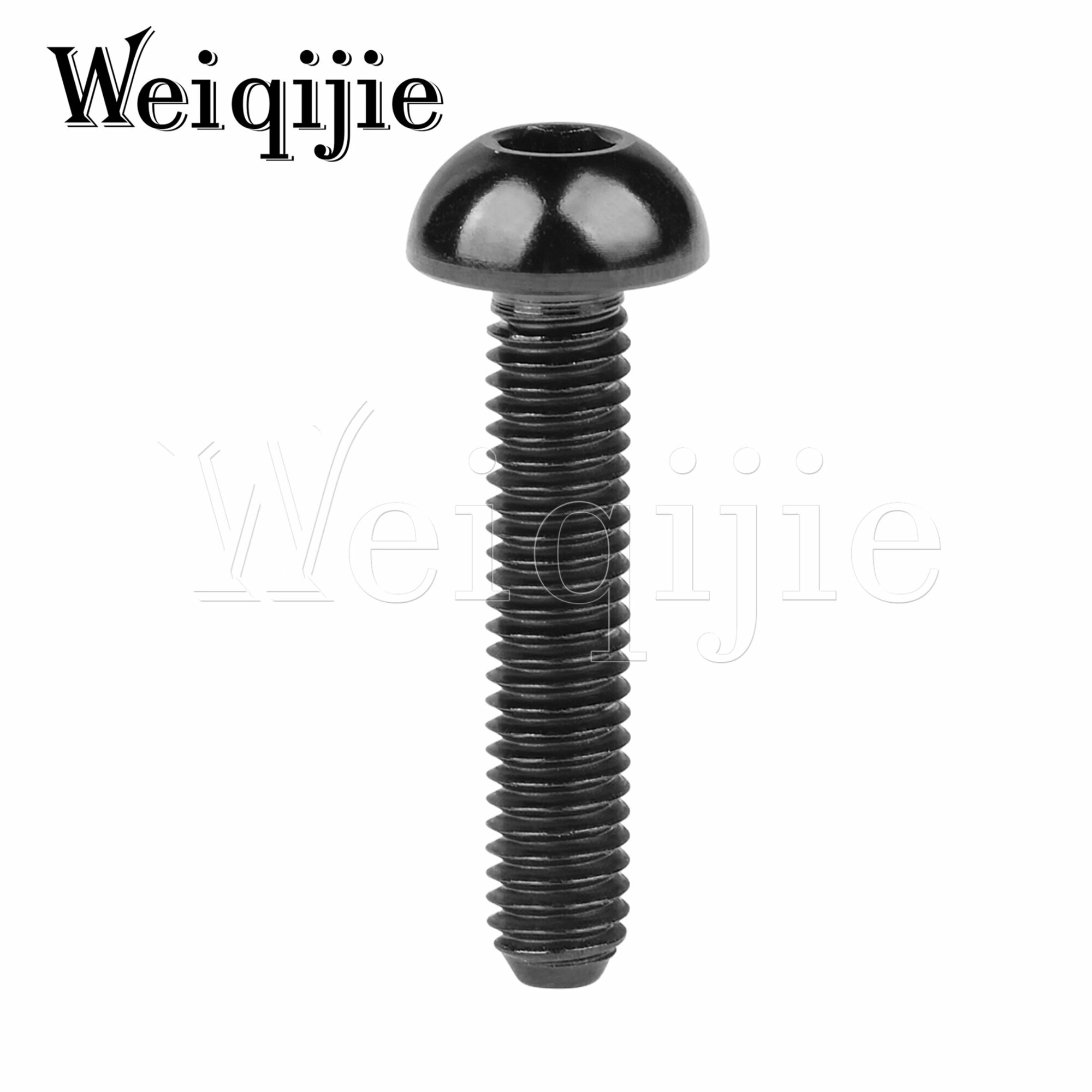 Weiqijie титановые болты M3/M4/M5 M5, Черный, Black, 12mm