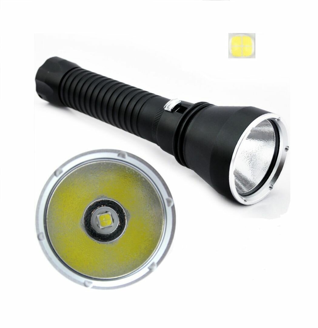 Фонарь D170 XHP70.2, 4000lm желтый для дайвинга и подводной охоты.**