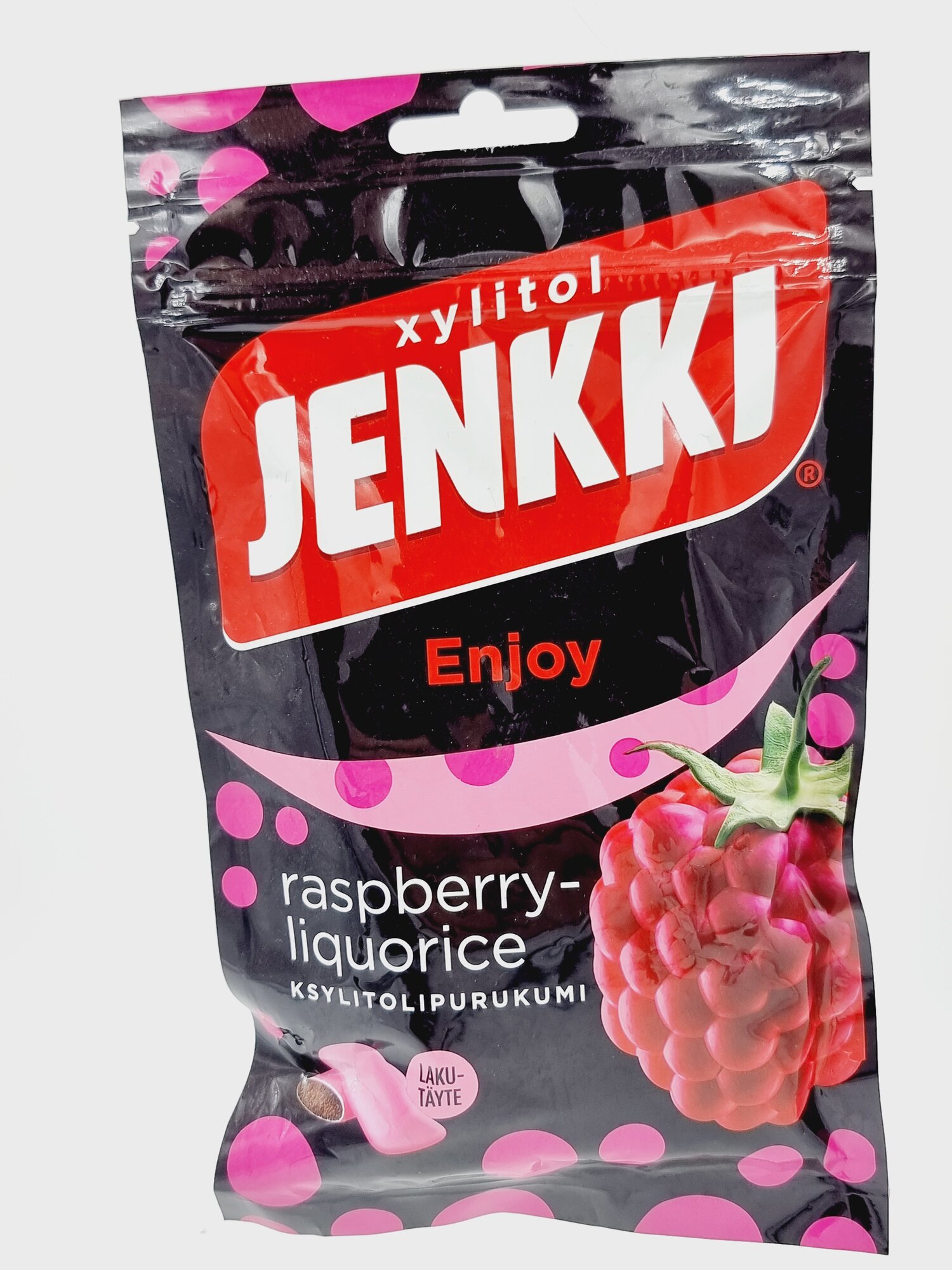 Жевательная резинка Jenkki Professional Малина-Лакрица с ксилитом 100 г (из Финляндии)