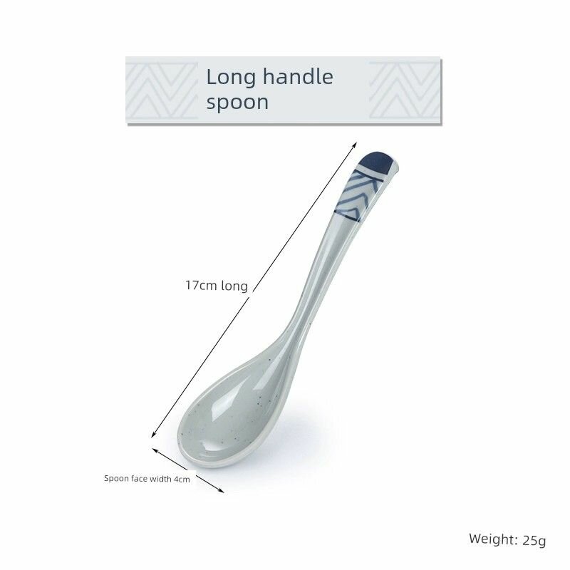 Меламиновая суповая ложка с длинной ручкой (океанский синий)-