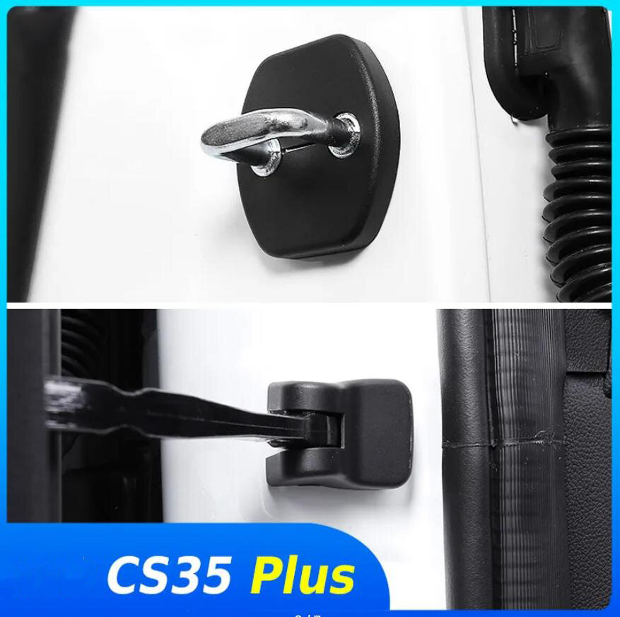 Аксессуар для Чанган CS35 Плюс - Комплект накладок на петли блокировки дверей для Changan CS35 Plus 2018-2020 г. г.