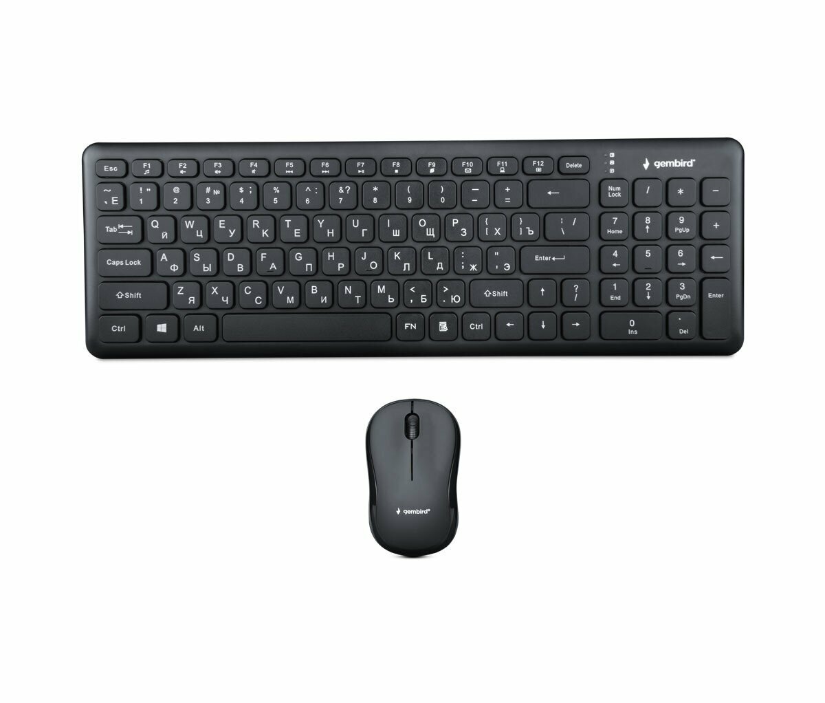 Комплект клавиатура+мышь беспроводные Gembird KBS-9200, 2.4ГГц