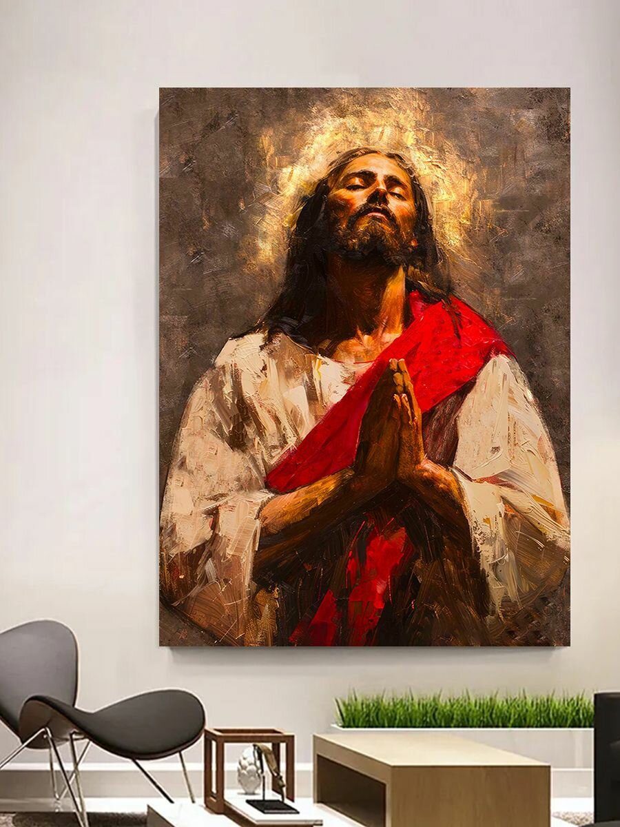 Иисус Христос картина, картины с изображением святых, 40х60 см.