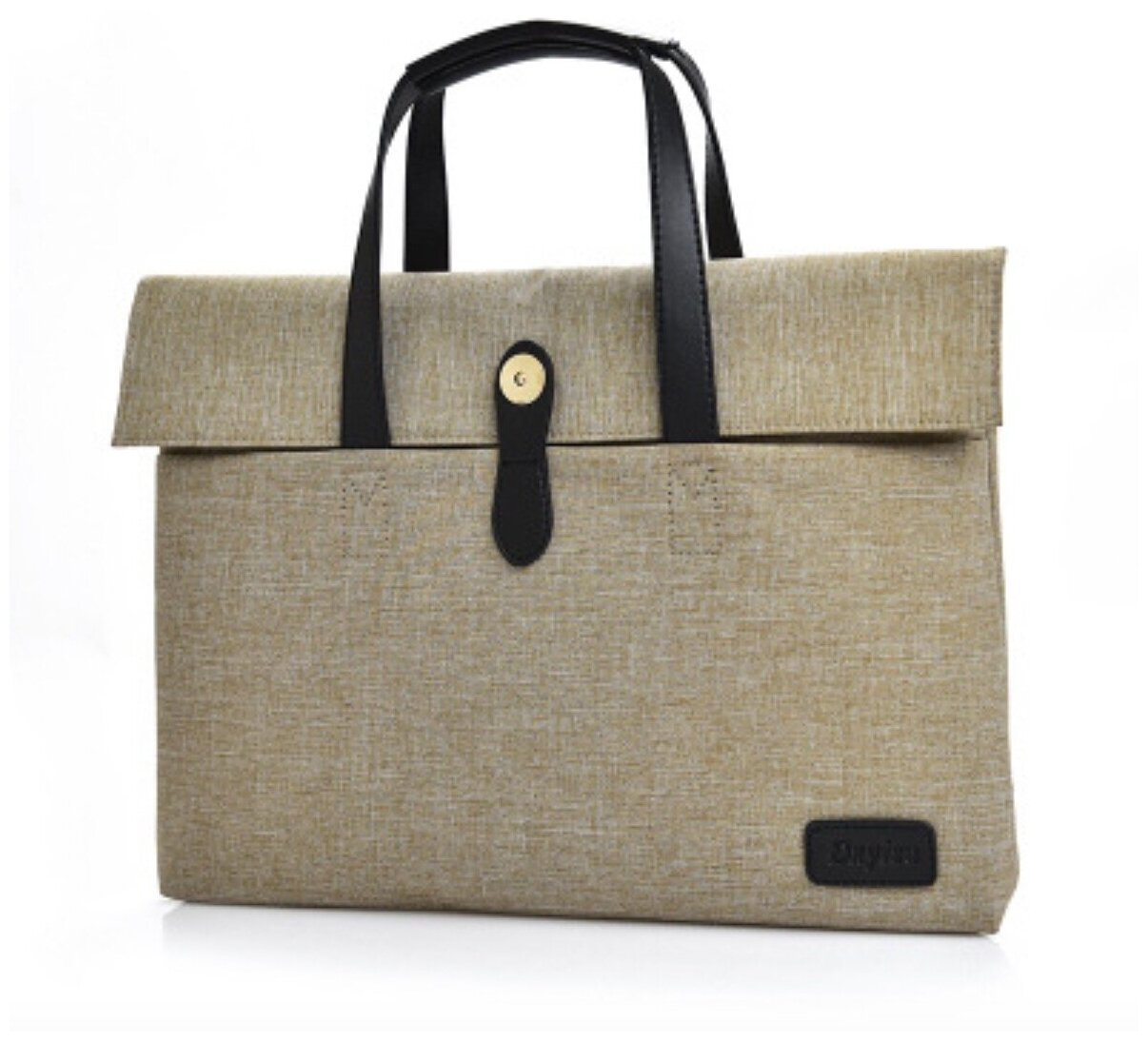 Сумка-планшет MyPads M141-016 из качественной импортной нейлоновой непромокаемой ткани для ноутбука 15.6/ 16 дюймов с ручками из натуральной кожи.