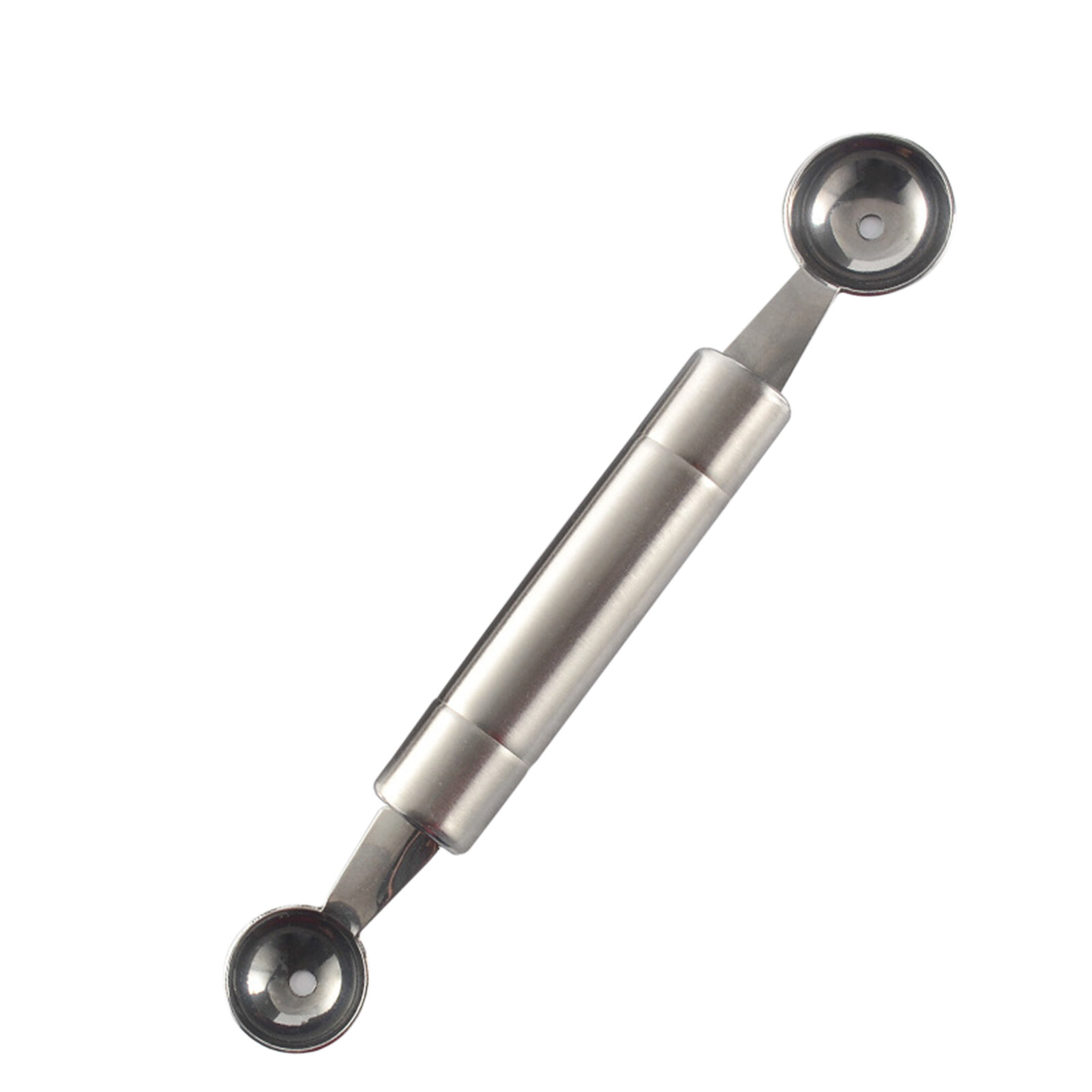 Melon Baller Scoop из нержавеющей стали, украшение фруктов, резьба с мороженым, сорбет, десерт, двойная функция, шариковая ложка Diy Приготовление ложки для кухонных инструментов