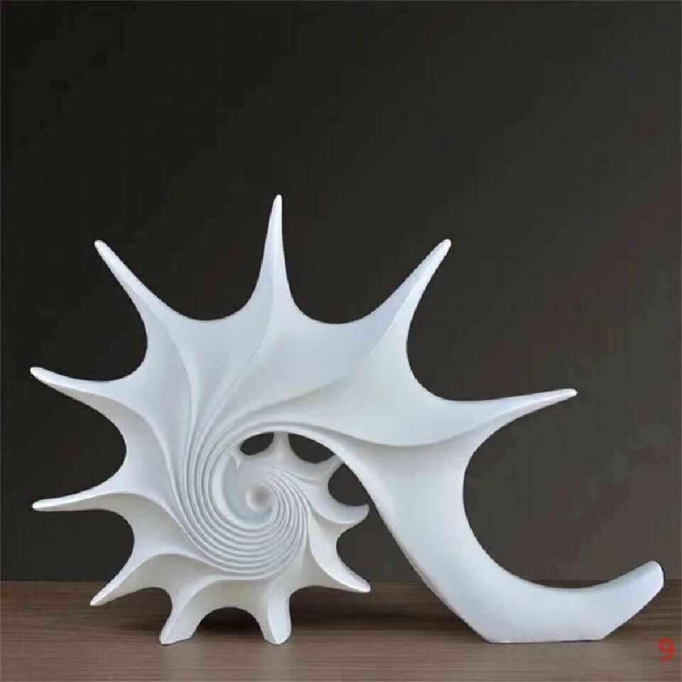 Декор для дома настольная интерьерная статуэтка ракушки в морском стиле "Seashell" из искусственного камня в цвете